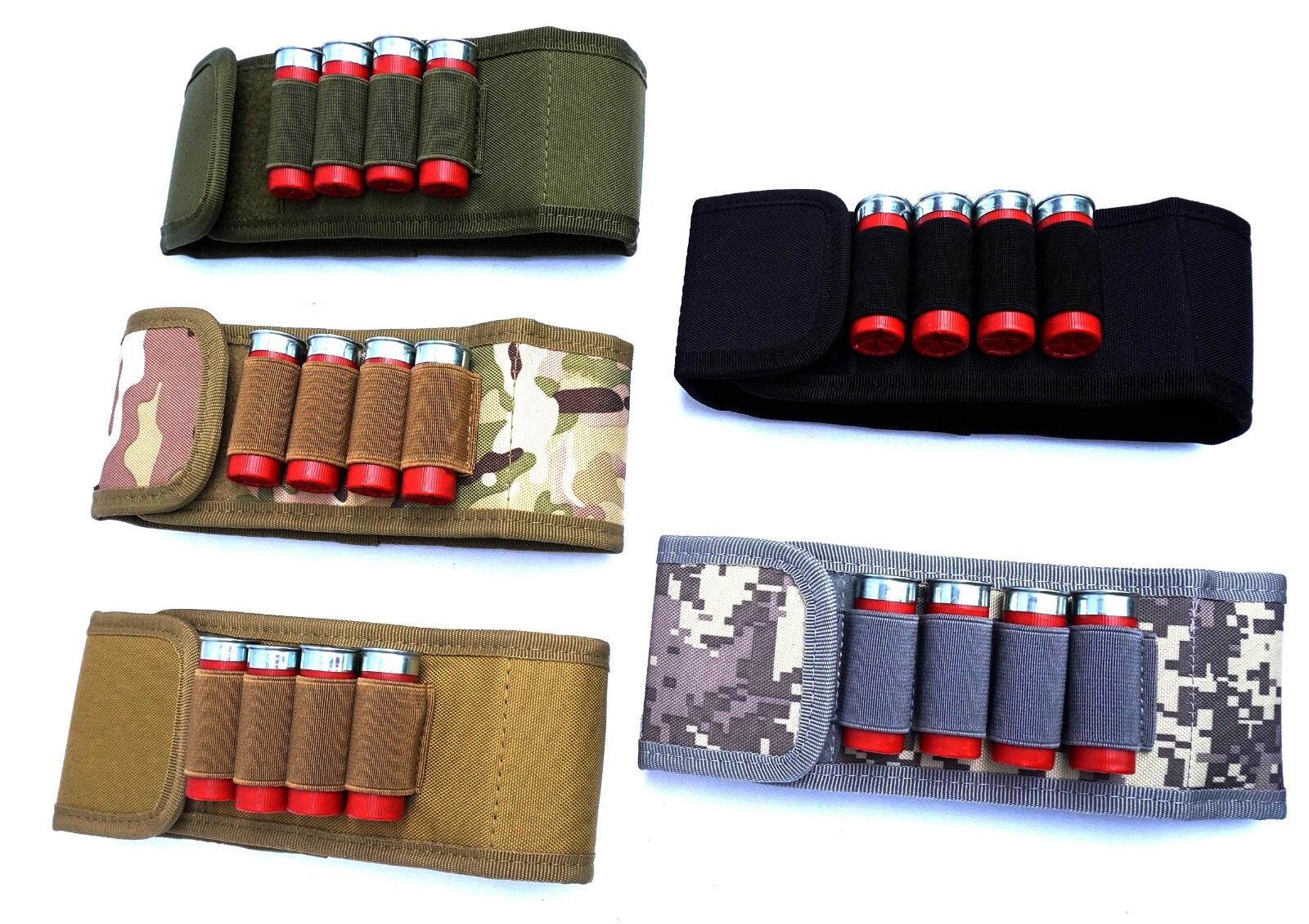 16 Round Shotgun Shell Pouch MOLLE Ammo Cartridge Utility Carrier ...