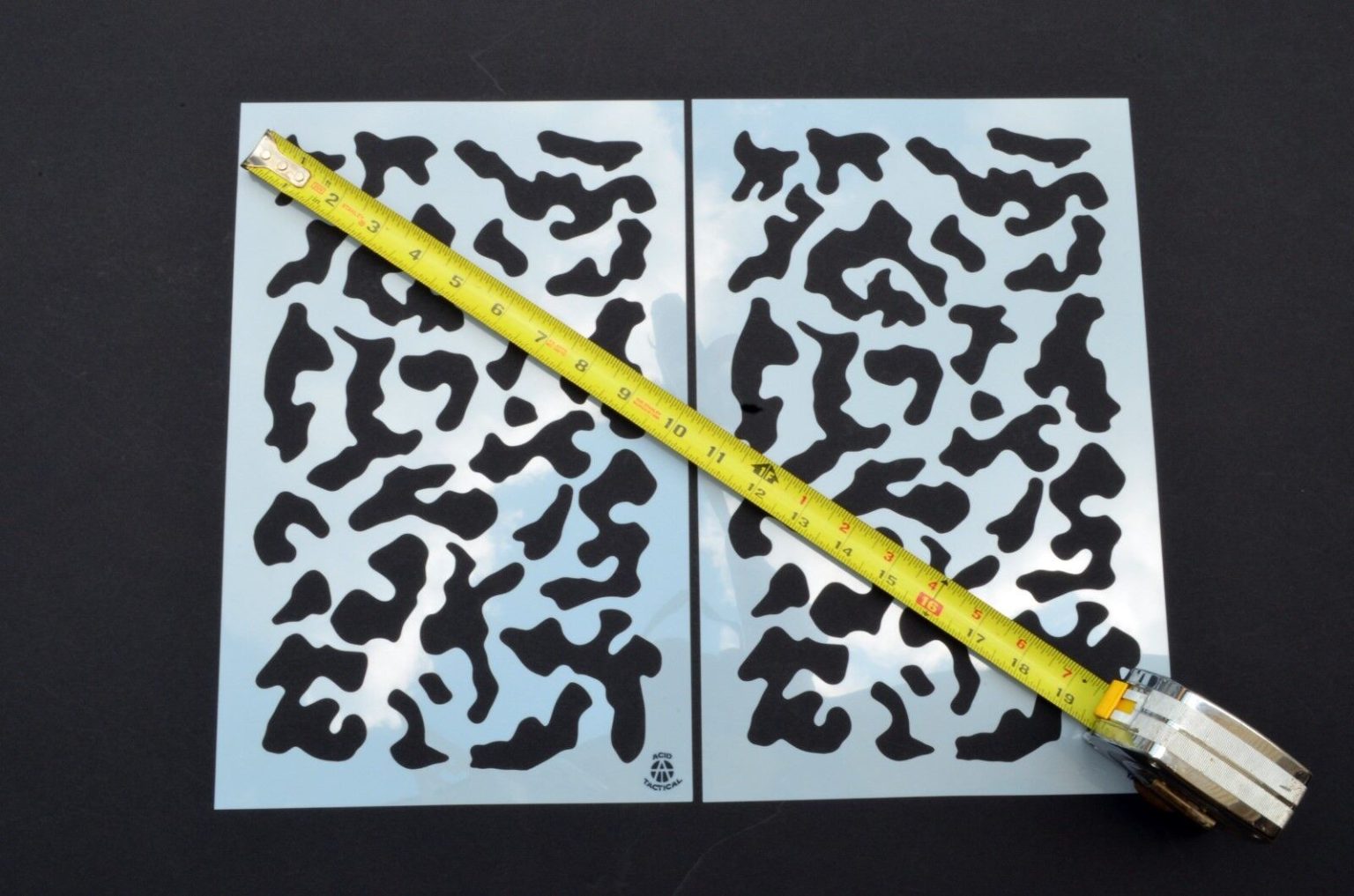 SMALL MULTICAM – Camouflage Stencils Spray Paint Through – MYLAR 2 PACK ...