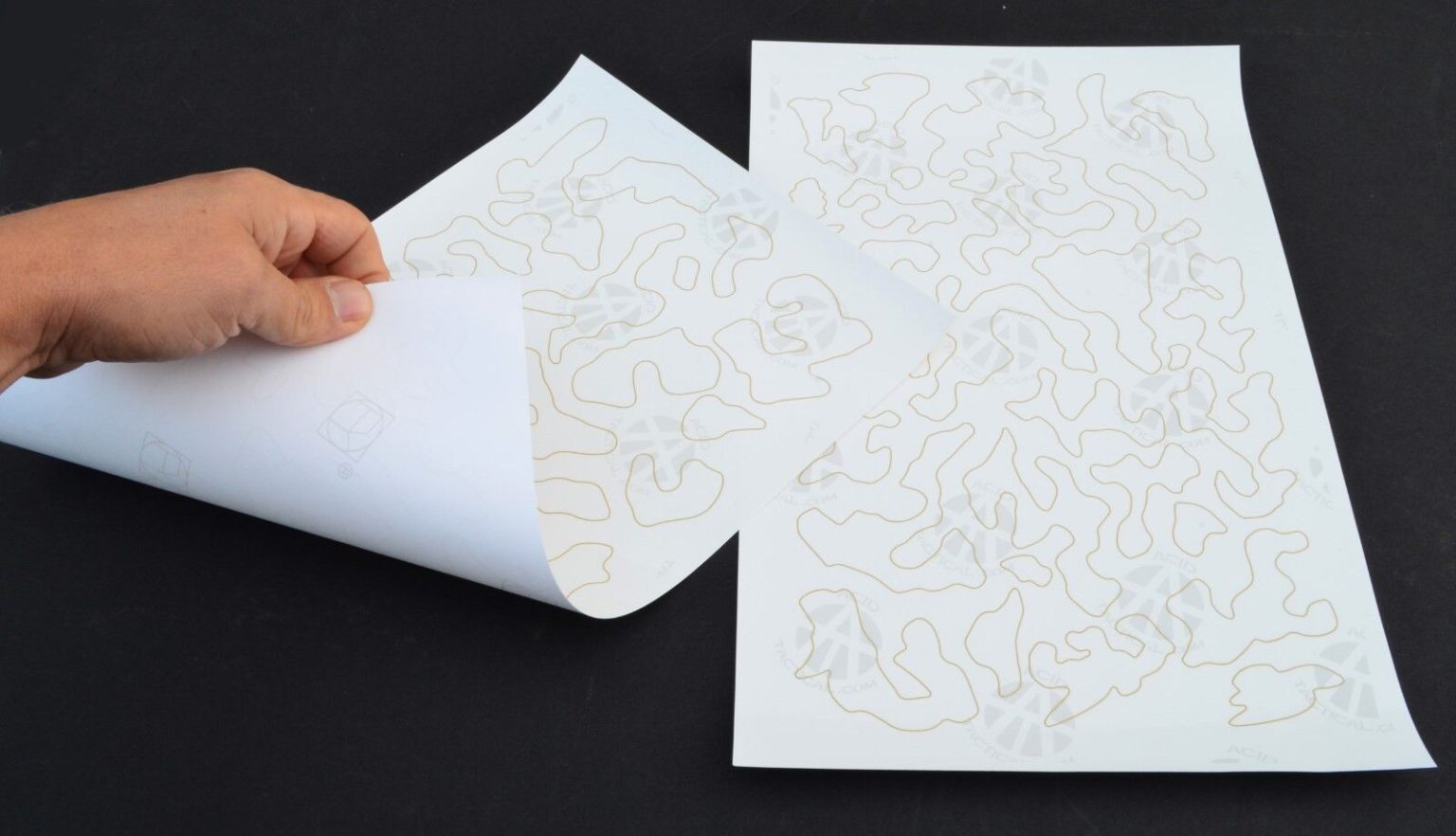 SMALL MULTICAM - Camouflage Spray Paint Gun Stencils ADHESIVE Stick-on ...