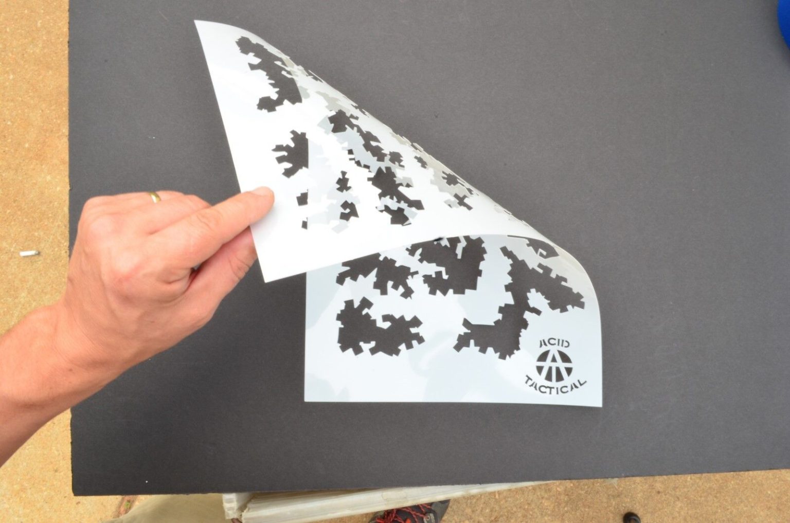 WARPED DIGITAL – Camouflage Stencils Spray Paint Through – MYLAR 2 PACK ...